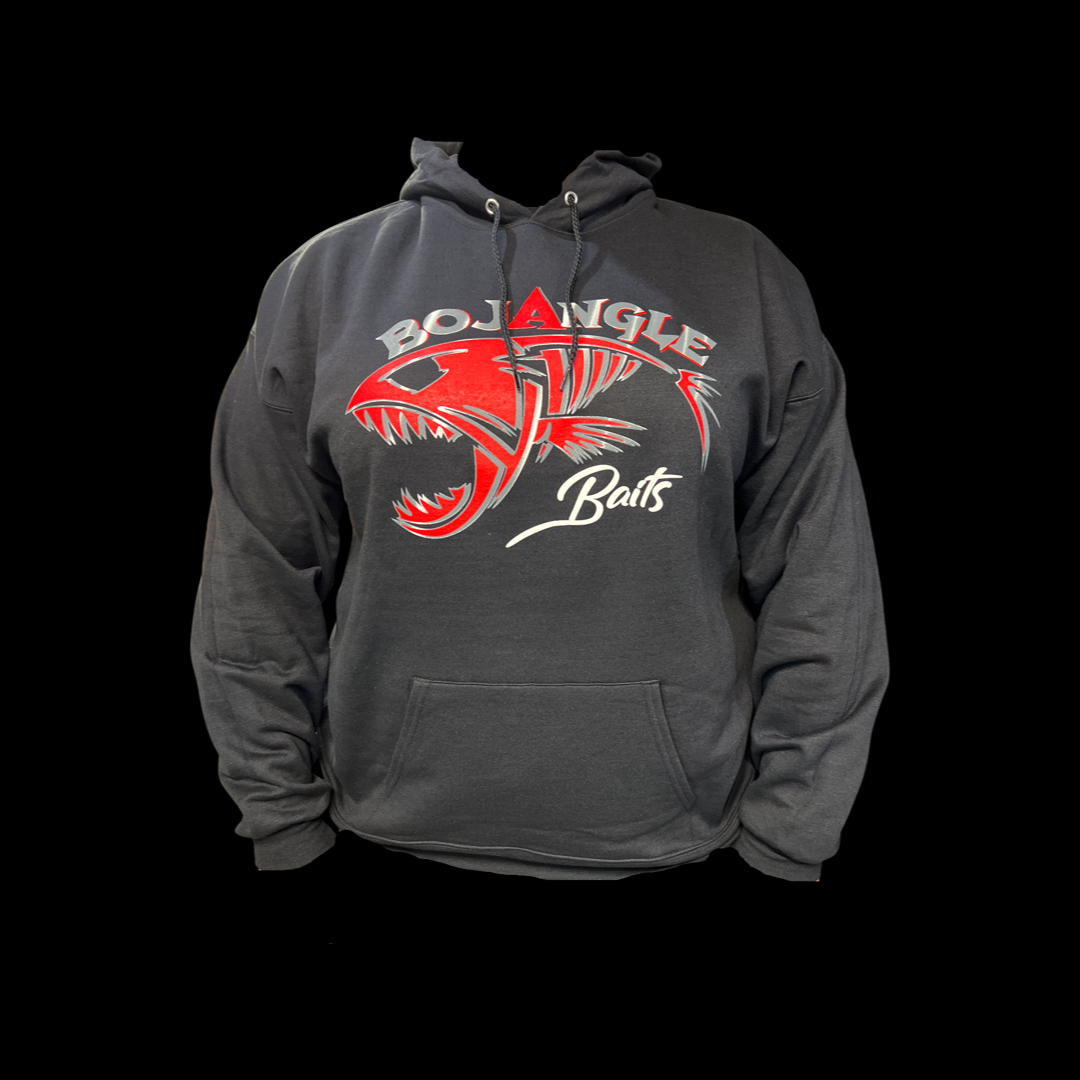 New Black Mid Weight Hoodie W/ Flag – Bojangle Baits